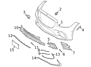 223-885-51-02 - Bumper Trim 2021-2022 Mercedes-Benz | AutoNationParts.com