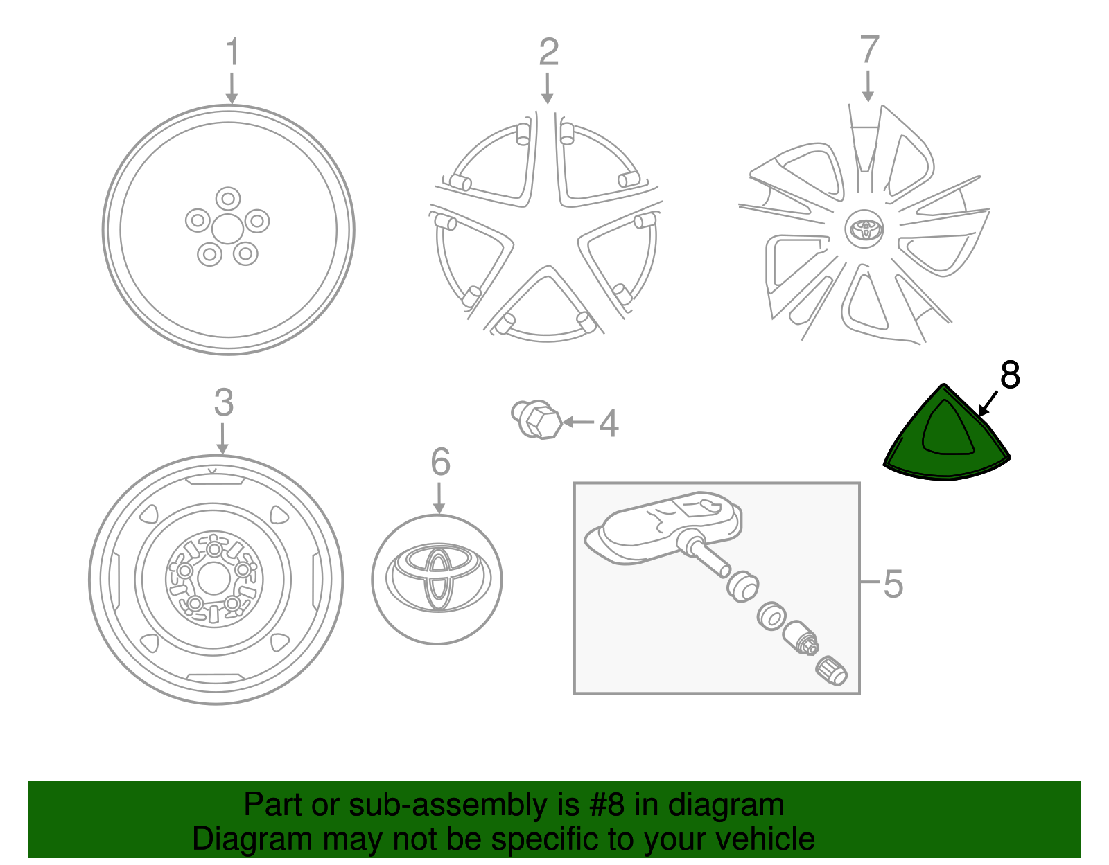 42602-47160 - Wheel Cover 2016-2018 Toyota | Longo Toyota Parts