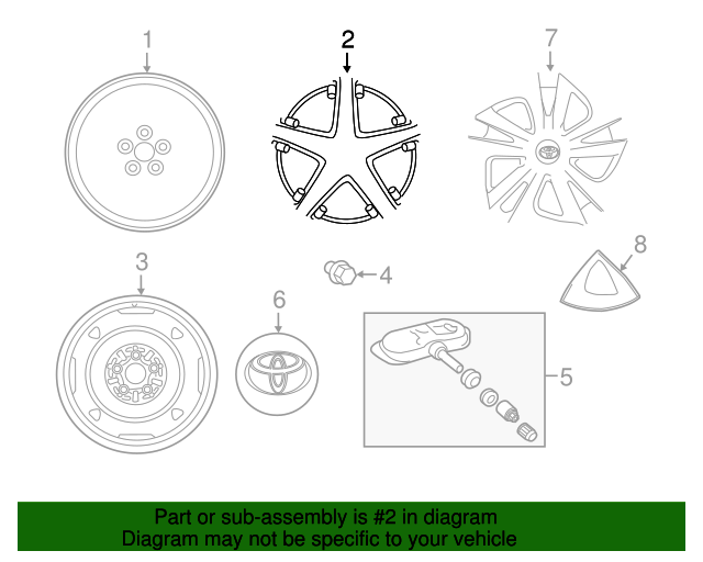 42611-47500 - Wheel Alloy 17 Inch - 2016-2022 Toyota | OEM Genuine ...