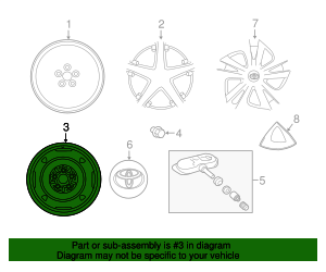 4261147631 - Spare Tire (Wheel Only/no tire) 2016-2025 Toyota ...