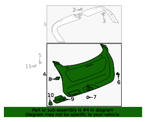2021-2023 Buick Envision Lower Gate Trim 84993202 GM | GMPartsDirect.com