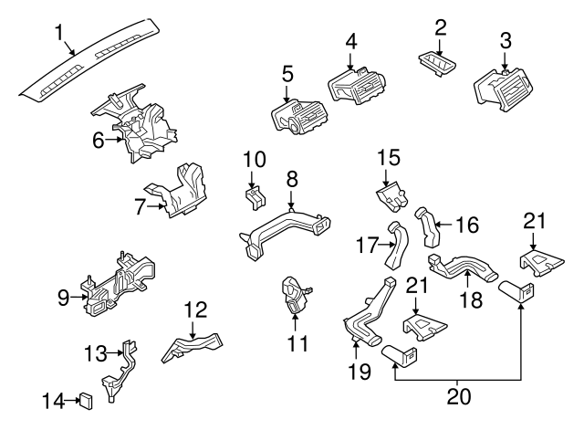 2015-2019 Land Rover Discovery Sport Heater Duct LR061425 | Sacramento ...