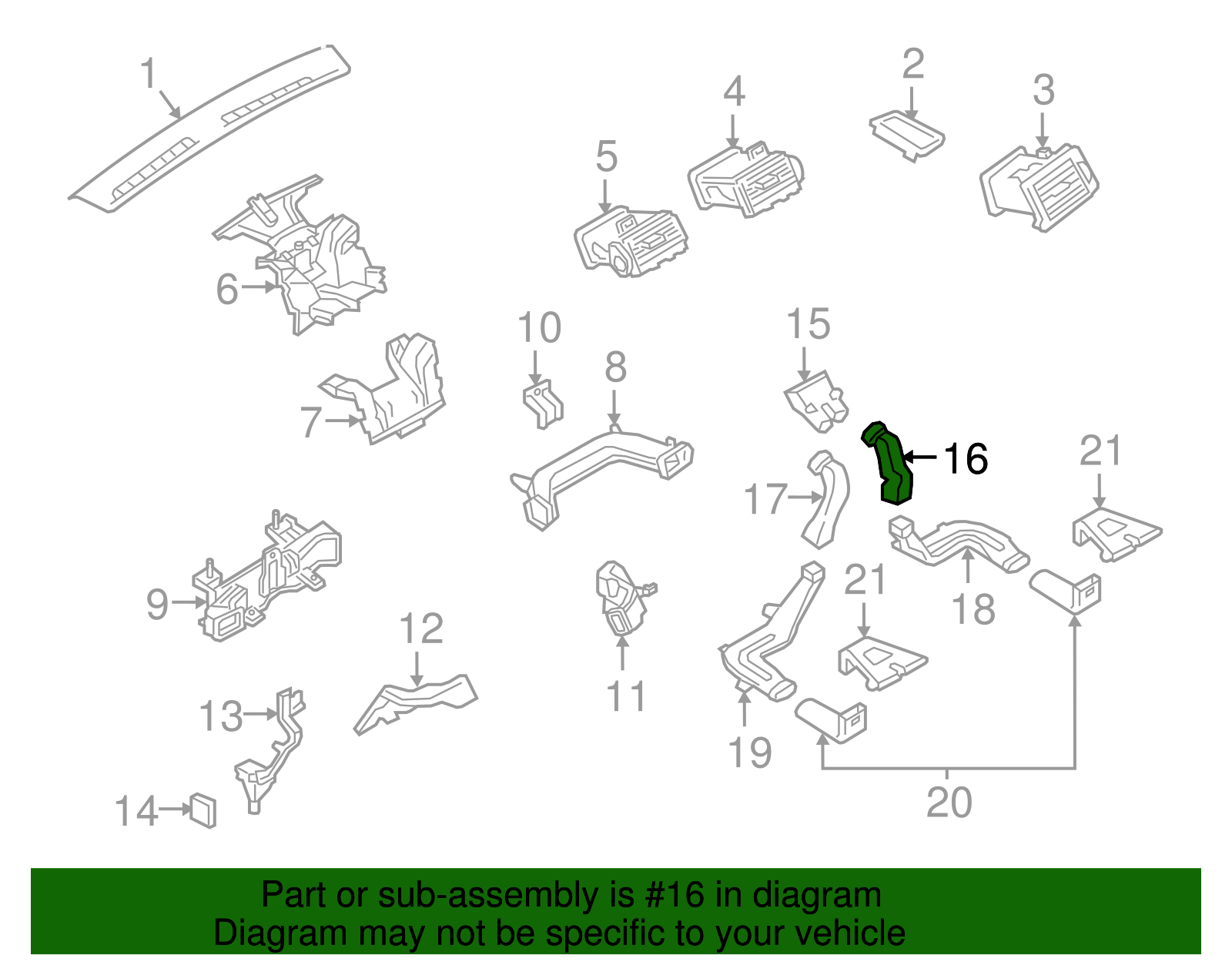 2015-2019 Land Rover Discovery Sport Heater Duct LR061424 | OEM Parts ...