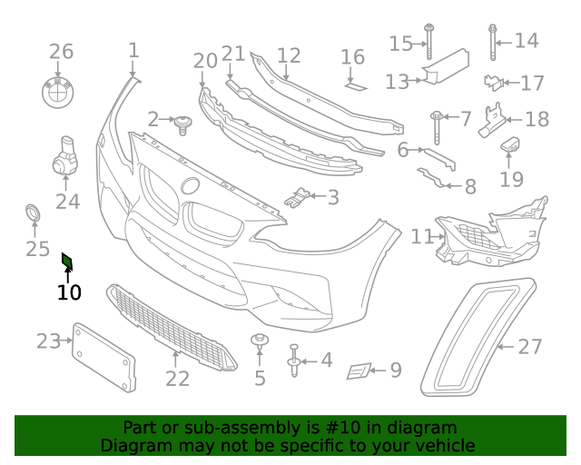 Genuine BMW 51-11-8-073-508 | Tow Eye Cap - F87 M2 LCI | FREE Shipping ...