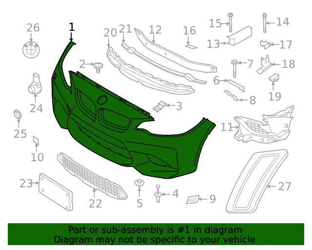 Genuine BMW 51-11-8-068-533 | Bumper Cover | FREE Shipping on Most ...