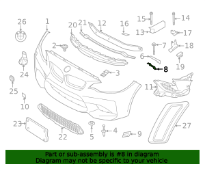 51118066942 - 2016-2021 BMW M2 Support Insert (51-11-8-066-942) | BMW ...