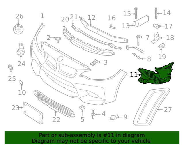 51118073521 - 2019-2021 BMW M2 Insert (51-11-8-073-521) | BMW of South ...
