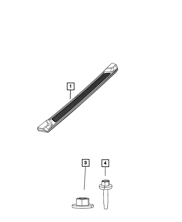 2020-2023 Jeep Gladiator Side Step, Right 68341196AA | Mopar Estores