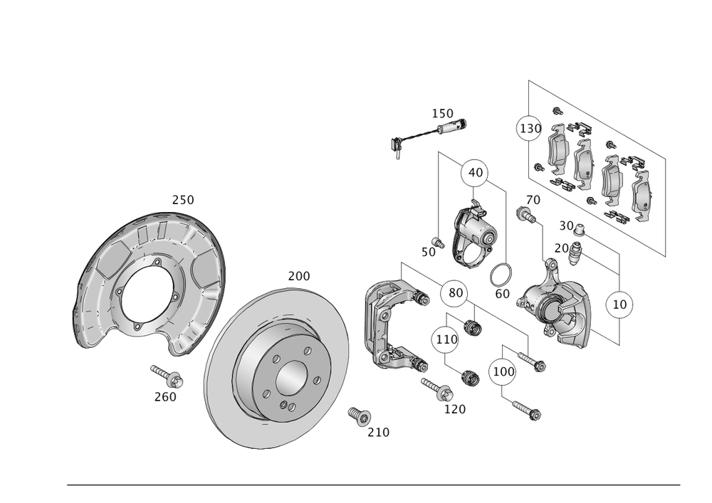 166-423-05-12 - Brake Disc, Vented 2012-2019 Mercedes-Benz | Mercedes ...
