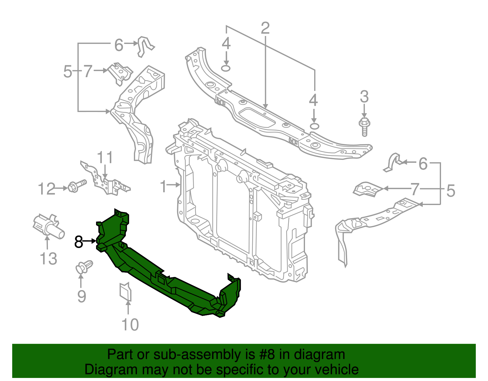 2016-2023 Mazda CX-9 Air Guide TK48-50-1C0A | RealMazdaParts.com