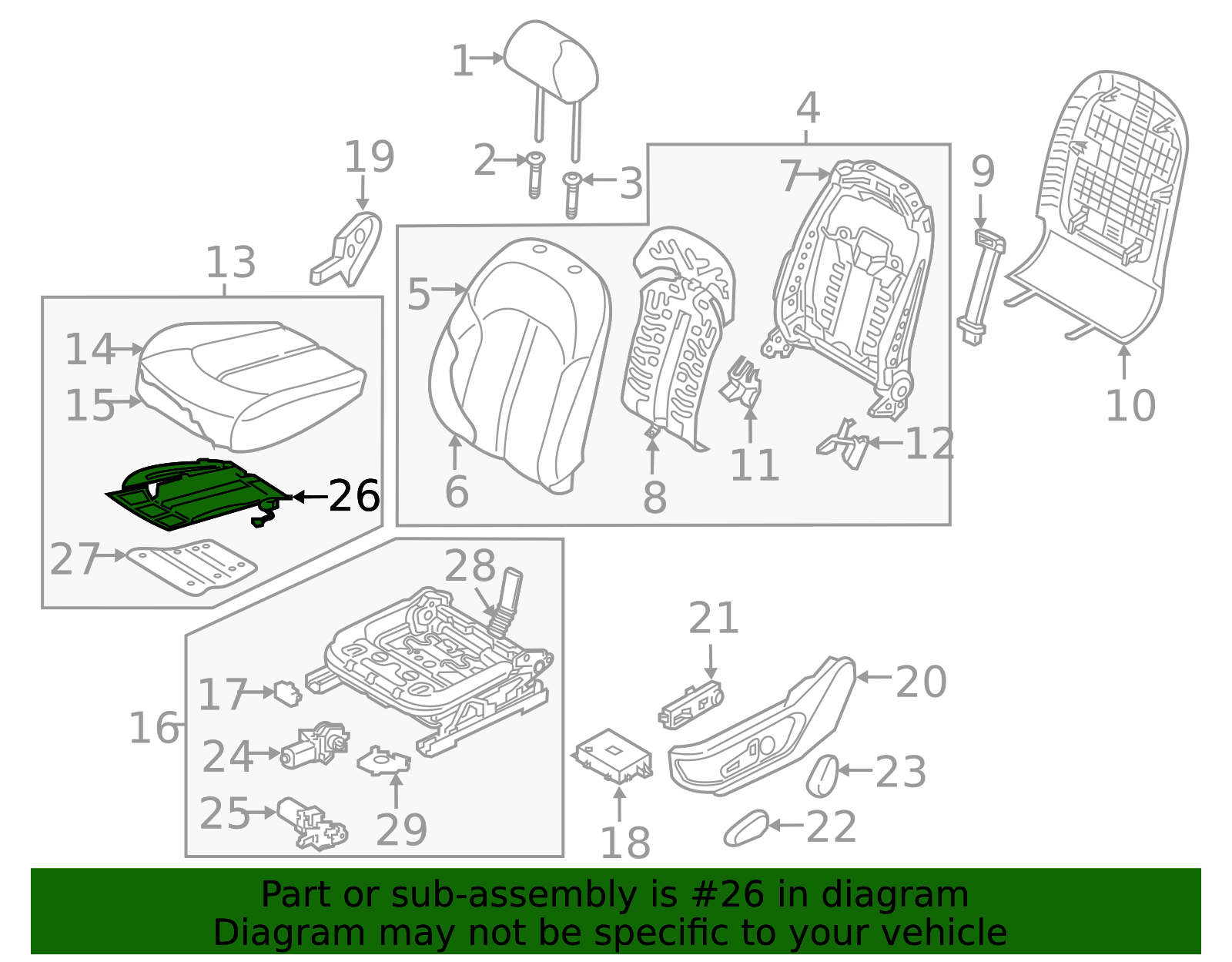 2016-2020 Kia Optima | Seat Heater | 88195-D5010 | Kia Auto Parts