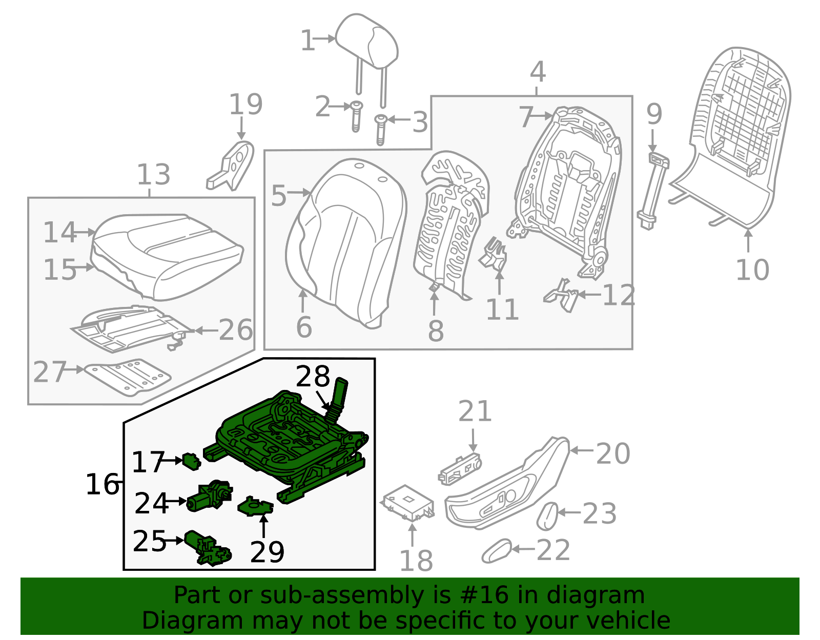 88500-D5090 - Seat Track 2016-2018 Kia Optima | Kia.Parts Store