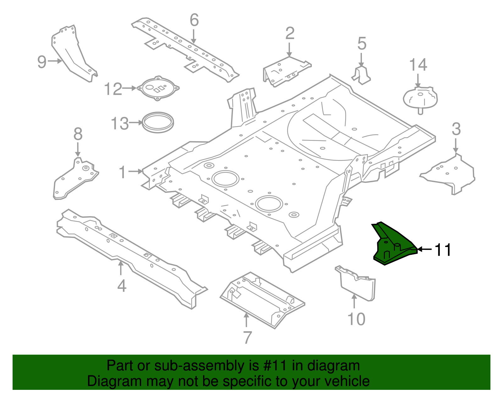 2015-2024 Nissan Murano Floor Cover 74586-5AA0A | Nissan Parts Central