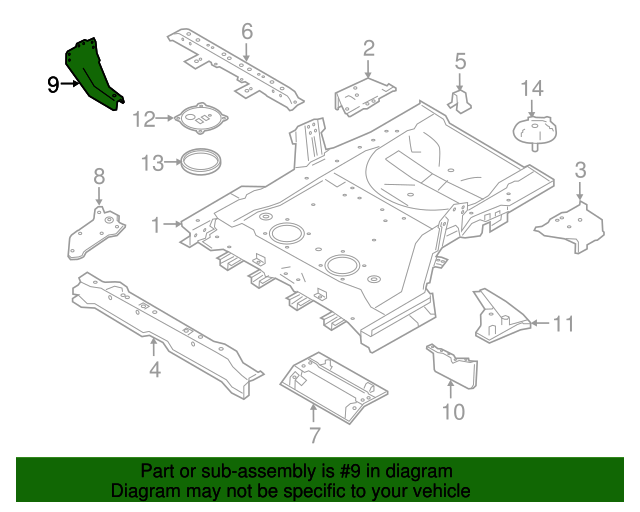 G67B5-5AAMA - Wheel Housing Bracket 2015-2024 Nissan Murano ...