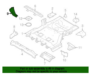 G67B5-5AAMA - Wheel Housing Bracket 2015-2024 Nissan Murano ...
