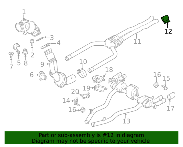 Genuine BMW 18-30-7-560-815 | Center Muffler Clamp - 80mm | FREE ...