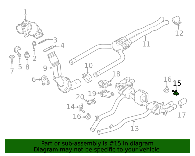 18308582060 - 2016-2022 BMW Rear Muffler Bracket (18-30-8-582-060 ...
