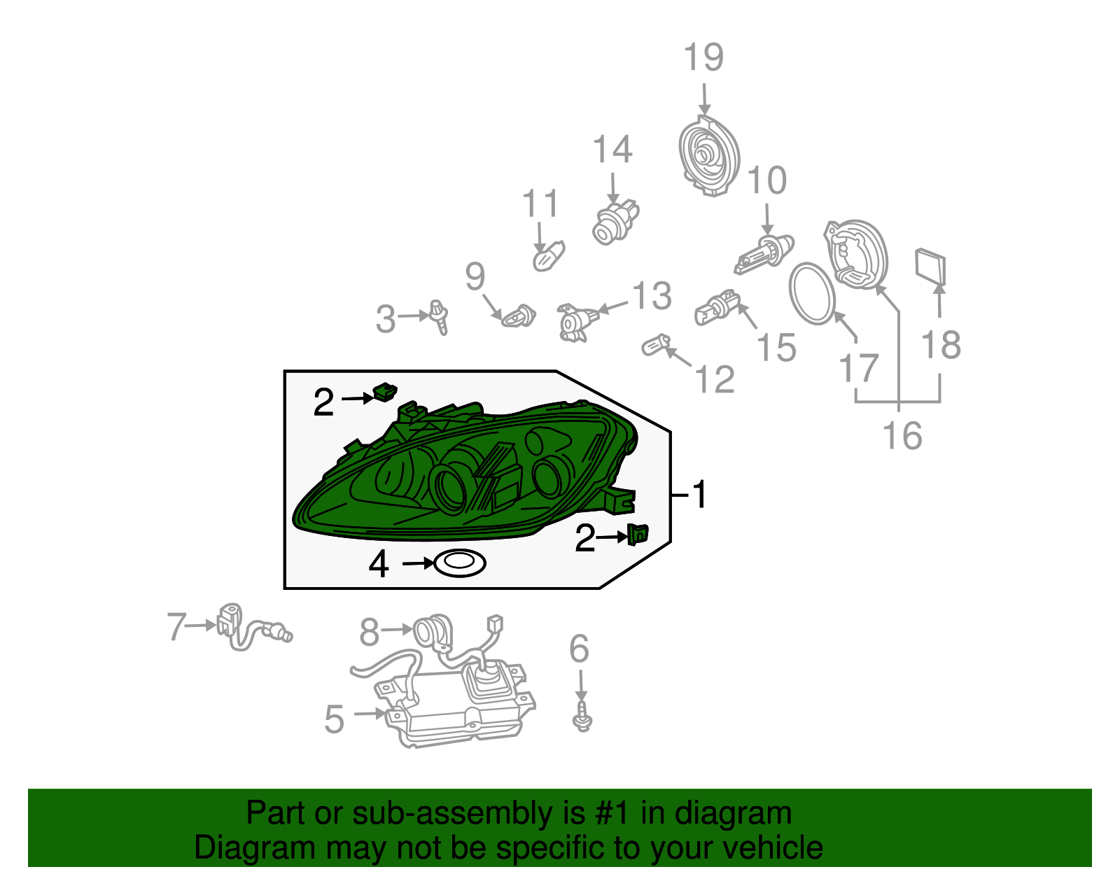 33151-S2A-A11 - Composite Headlamp 2004-2005 Honda S2000 | Honda Parts ...