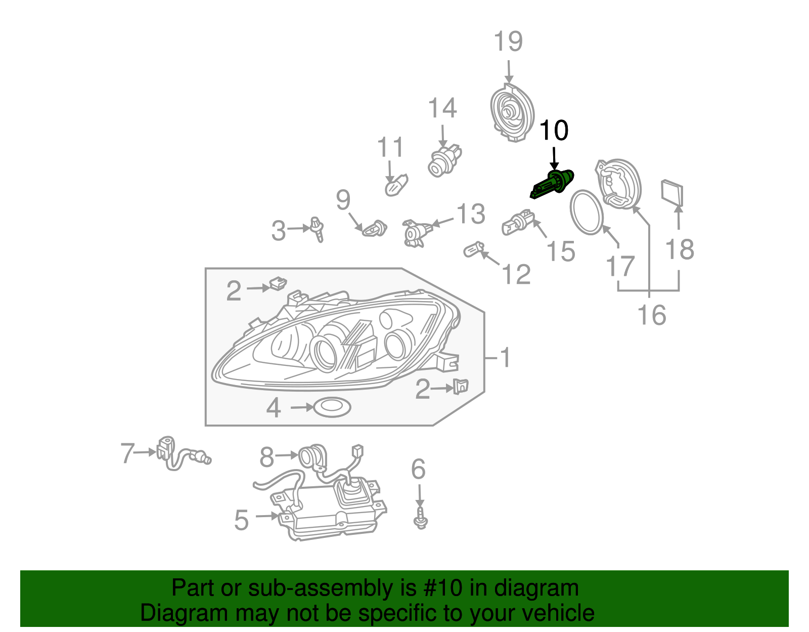33116-ST7-003 - Headlamp Bulb 2000-2009 Honda S2000 | Honda Parts Online