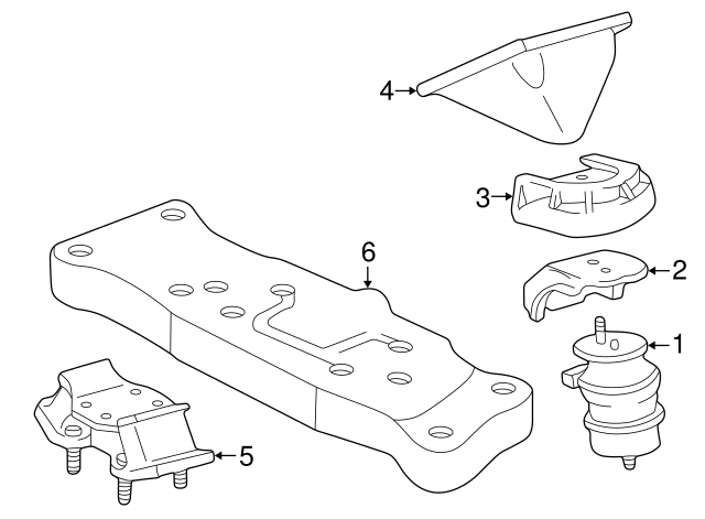2001-2006 Lexus LS430 Engine Mount 12361-50170 | AutoNation Parts