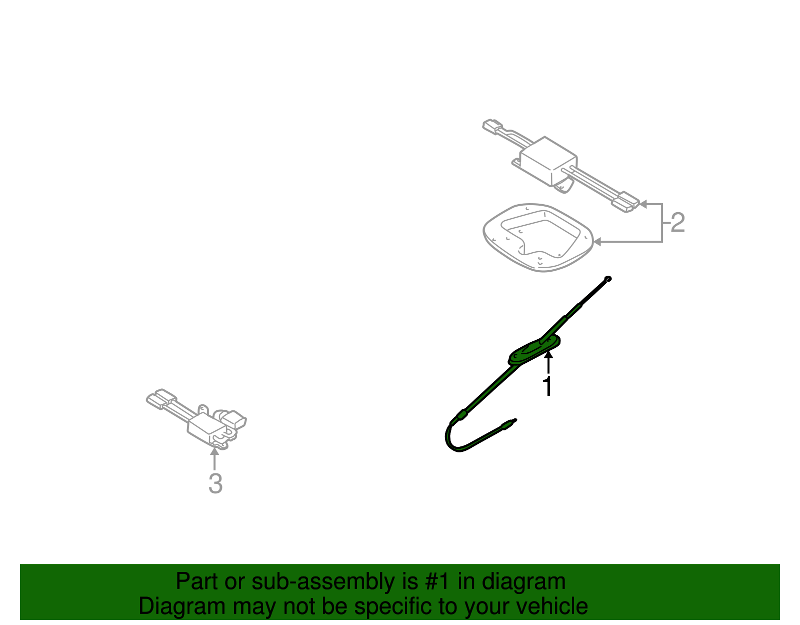 2000-2002 Subaru Outback Antenna Assembly 86321AE05B | Subaru Parts Guys