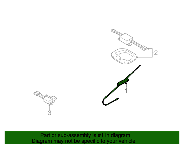 2000 2002 Subaru Outback Antenna Assembly 86321AE05B Subaru Parts Store