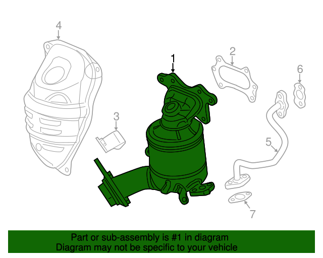 18160-R1Z-A00 - Converter - 2012-2015 Honda Civic | Genuine Honda Parts