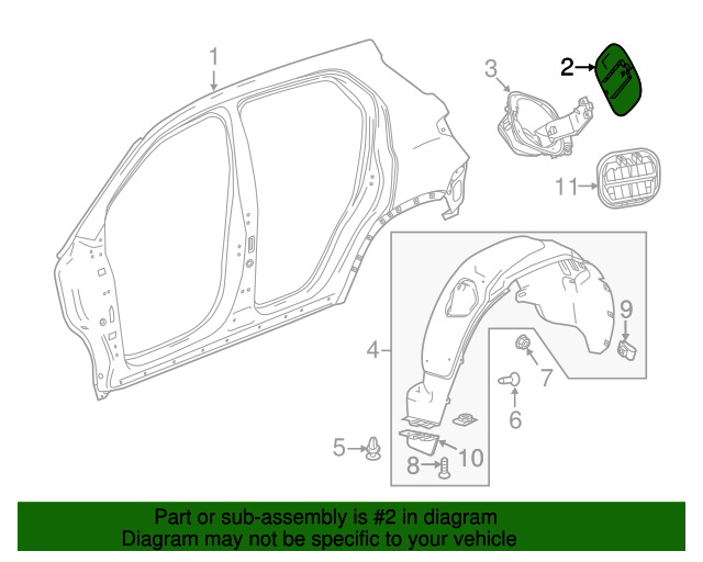 2013-2022 Buick Encore Primed Passenger Side Fuel Tank Filler Door ...