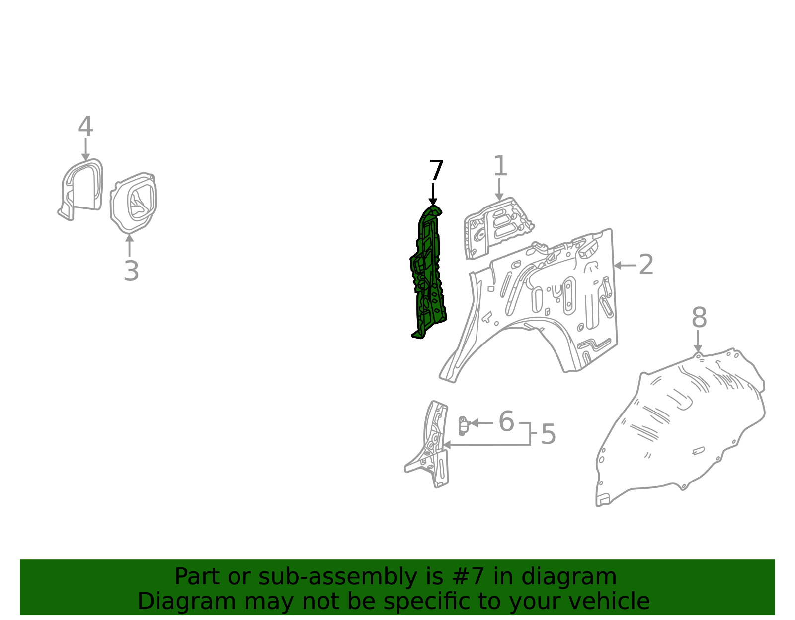 2021-2024 GM Inner Reinforced 84939423 GM | GMPartsDirect.com