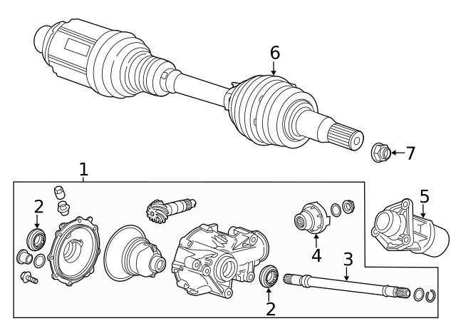 Front Driver Side Half-Shaft Assembly 87829453 | TascaParts.com