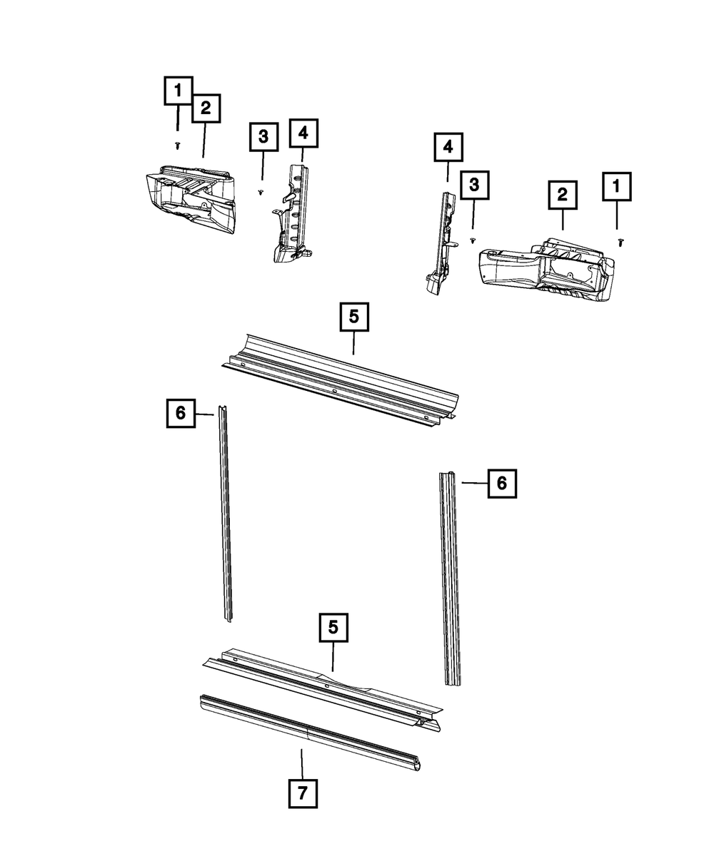 2015-2023 Dodge Radiator Side Air Seal, Right 68233014AB | MyMoparParts