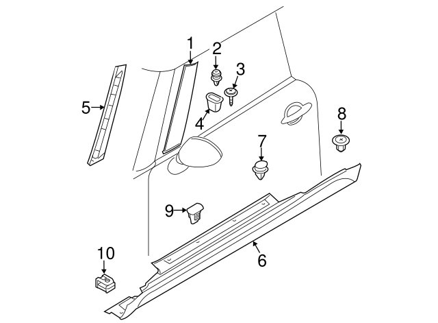 2014-2024 Mini Cooper Body A-Pillar Trim Panel 51-13-7-300-007 | Mini ...