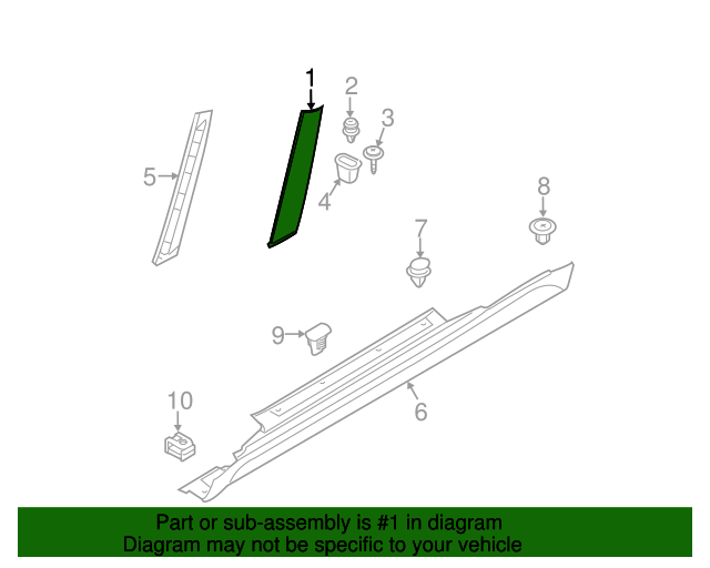 2014-2024 Mini Cooper Body A-Pillar Trim Panel 51-13-7-300-007 | Mini ...