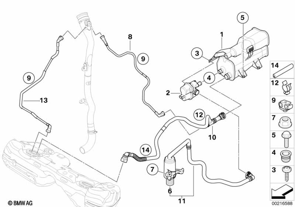 2000-2016 BMW Leak Diagnosis Pump 16137193479 | Retail Performance Auto ...