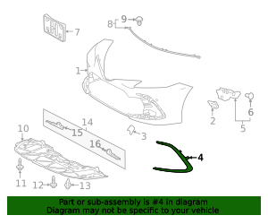 52712-06120 - Bumper Trim - 2021-2023 Toyota Camry | OEM Genuine Toyota ...