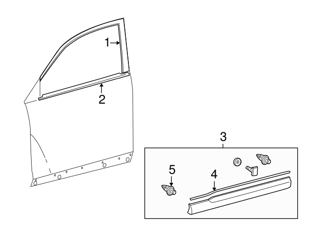 75922-0E030 - Black Out Tape - 2008-2013 Toyota Highlander | OEM ...