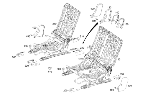 Seat Framework for 2024 Mercedes-Benz GLB 250 | Mercedes-Benz USA Parts
