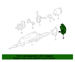 164-460-07-95-9051 - Steering Column Cover 2006-2012 Mercedes-Benz ...