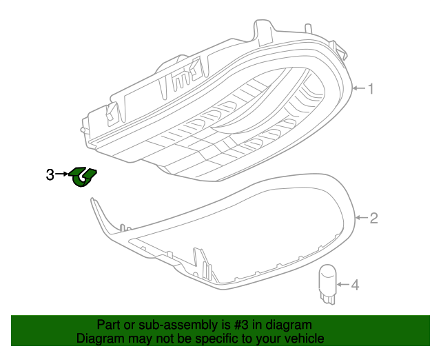 2015-2024 Porsche Macan Trim Bezel Clip 95B-868-771 | OEM Parts Online