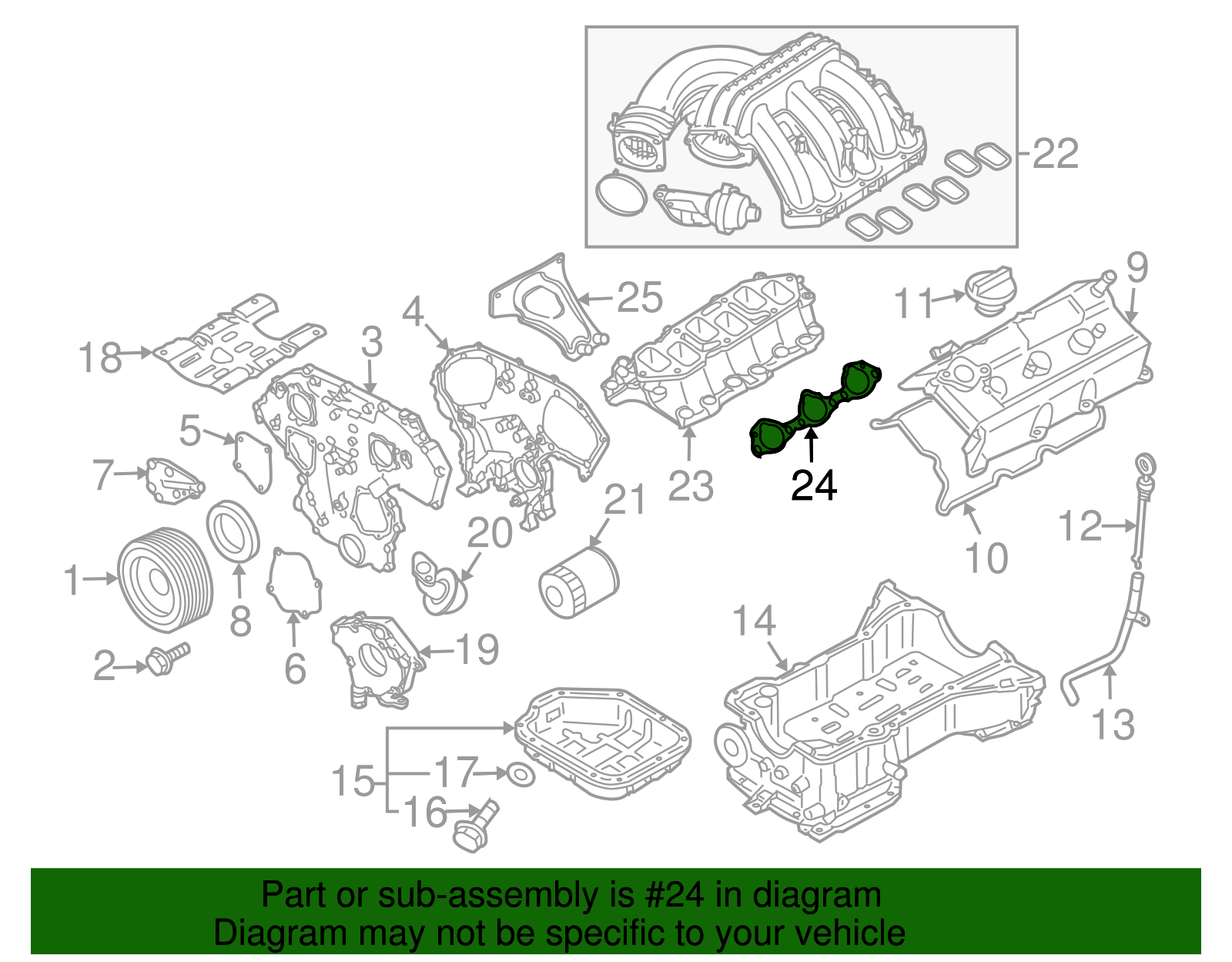 14035-AM61A - Manifold Gasket - 2013-2021 Nissan | Nissan OEM Parts Direct