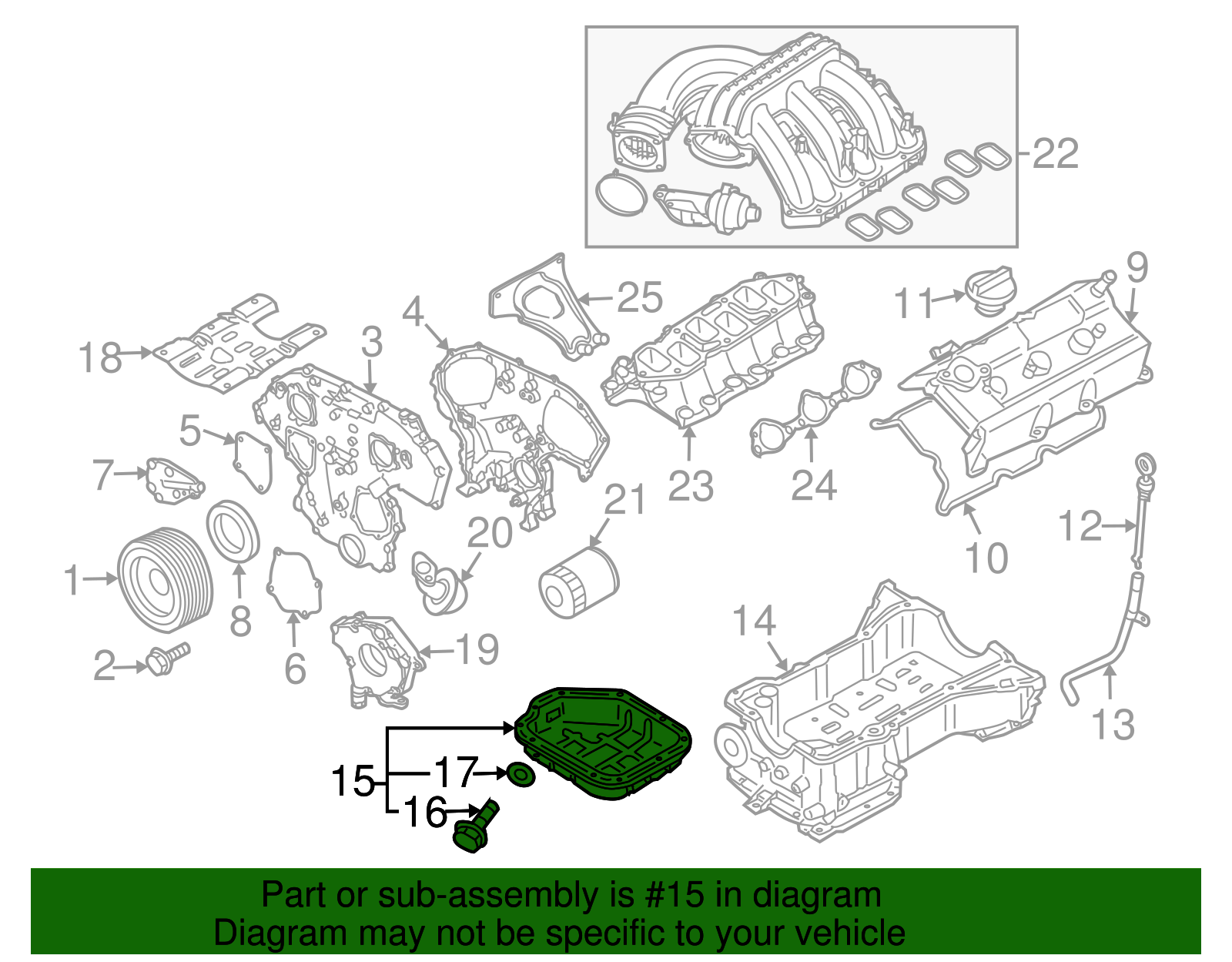 2005-2025 Nissan Oil Pan 11110-ZS00A | Temecula Nissan Parts
