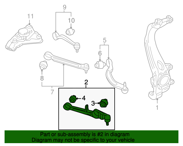 2002-2009 Audi Lower Control Arm 8E0-407-151-R | Genuine Audi Parts