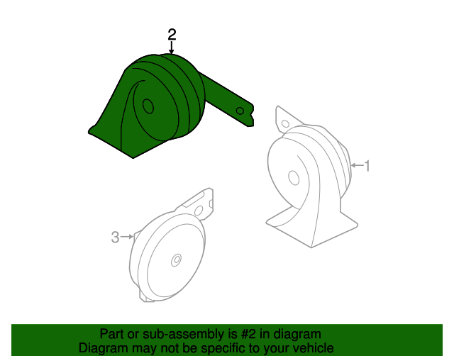 96621-F6000 - High Note Horn 2017-2020 Kia Cadenza | Kia.Parts Store