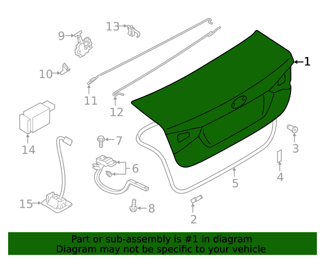 2020-2024 Subaru Legacy Trunk Lid 57509AN00B9P | Subaru Parts Store