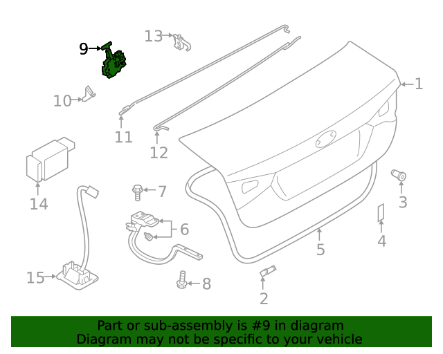 2015-2024 Subaru Lock Assembly 57530AL00A | Subaru Parts Quick