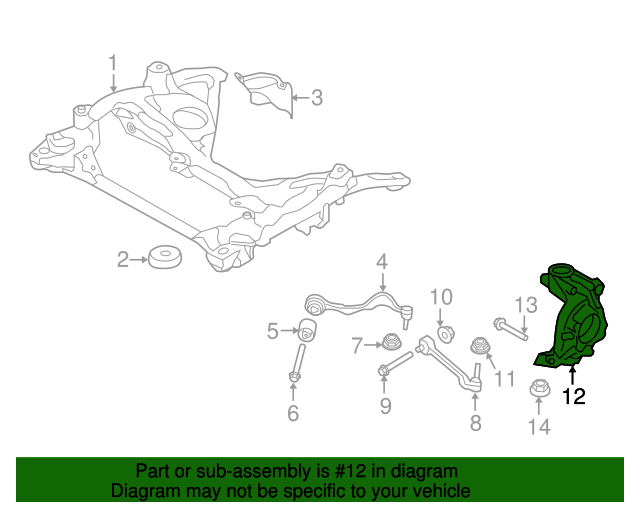31-21-6-792-288 - Steering Knuckle 2012-2018 BMW | AutoNationParts.com