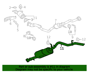 2015-2022 GM Exhaust Muffler Assembly 23363061 GM | GMPartsDirect.com