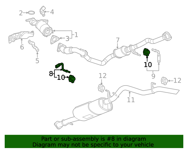 2016-2021 GM Converter & Pipe Hanger 23319270 | GMPartsDirect.com