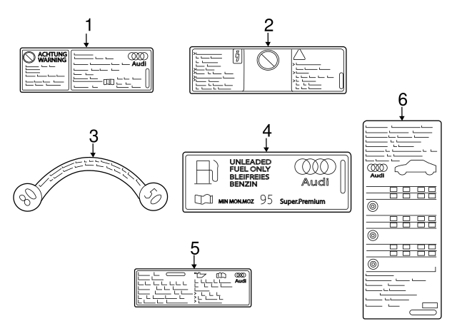 2016-2024 Audi Info Label 8E0-010-560-M | AutoNationParts.com