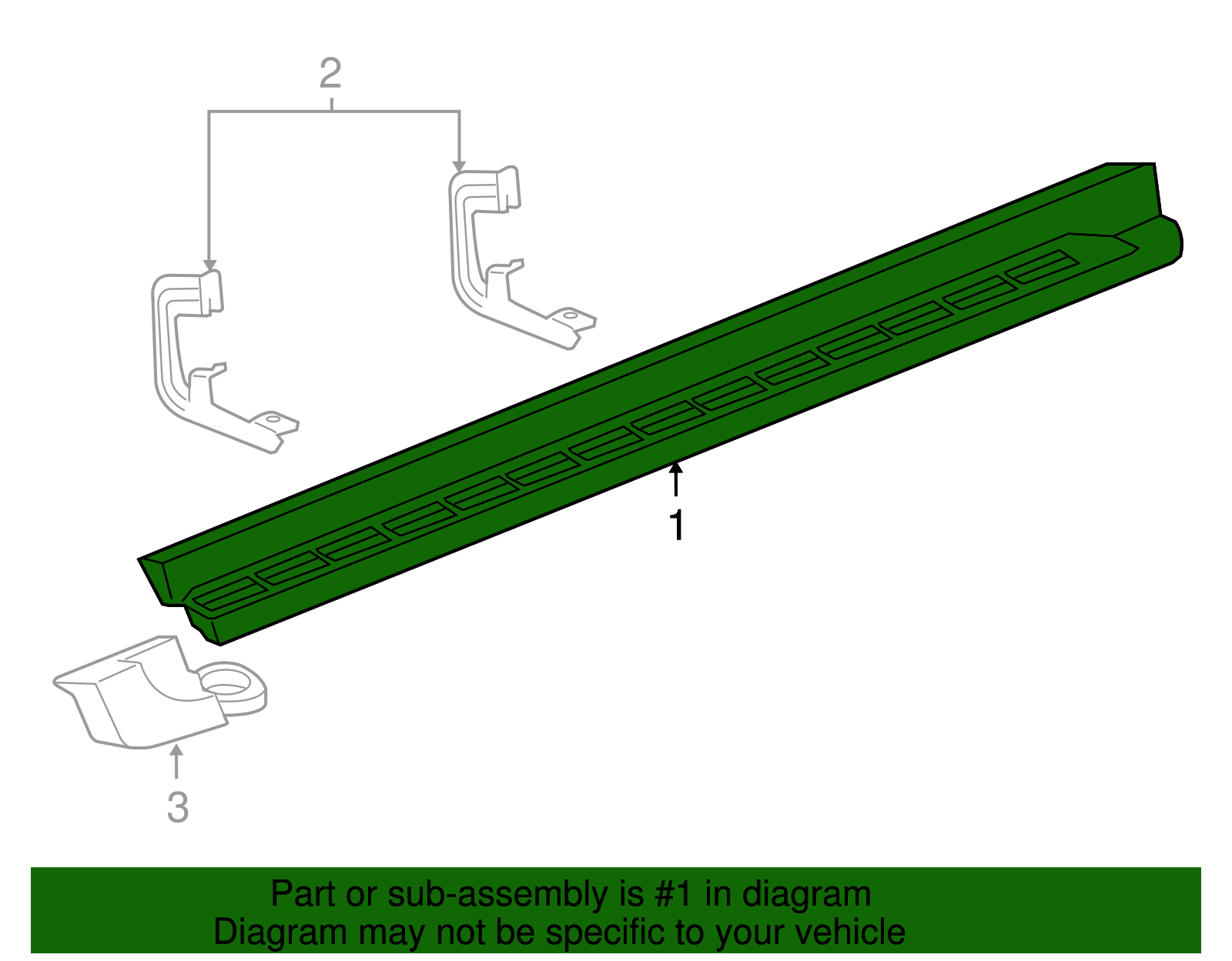 2007-2014 GM Passenger Side Running Board 15914675 GM | GMPartsDirect.com